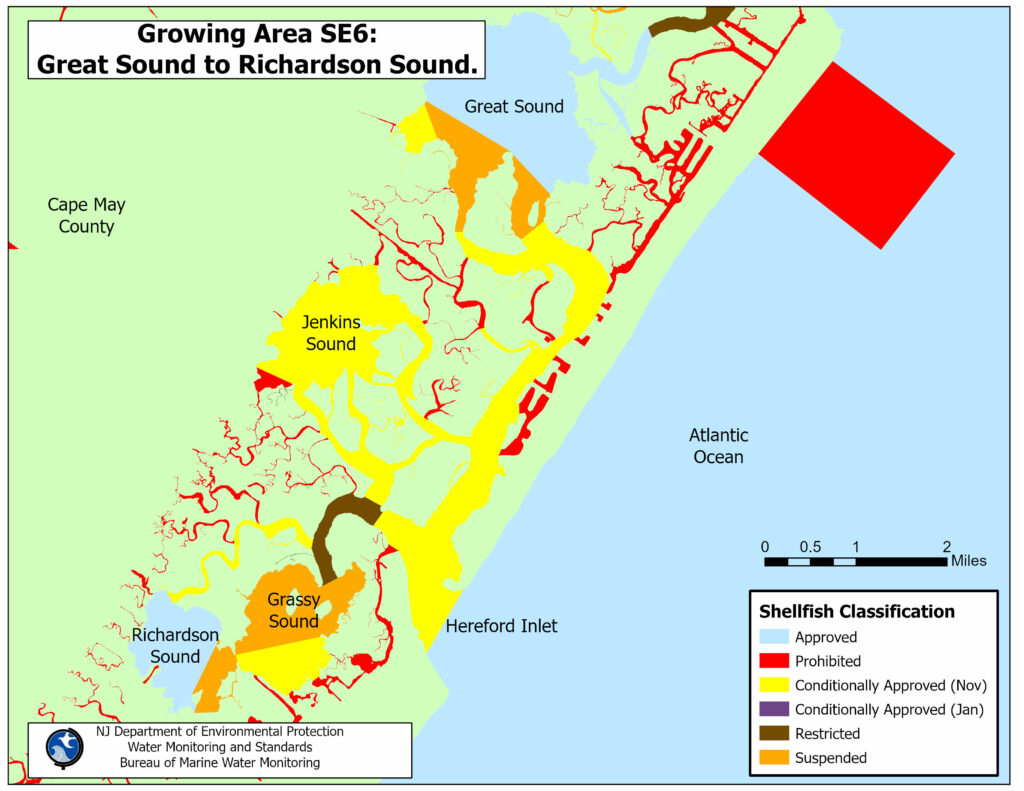 NJDEP| Bureau of Marine Water Monitoring | South East Reports