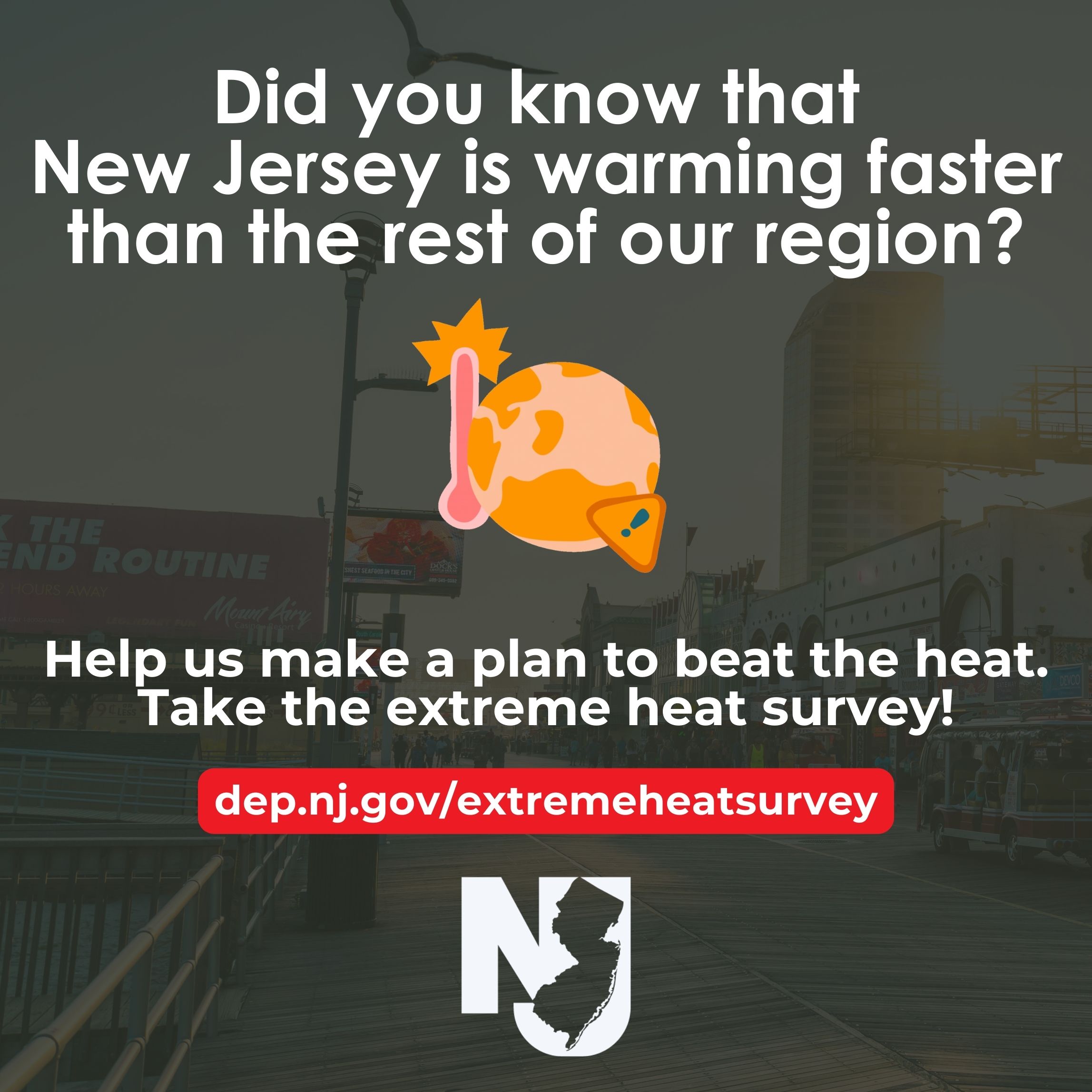 NJDEP| Climate Change | New Jersey Extreme Heat Survey Promotion Kit