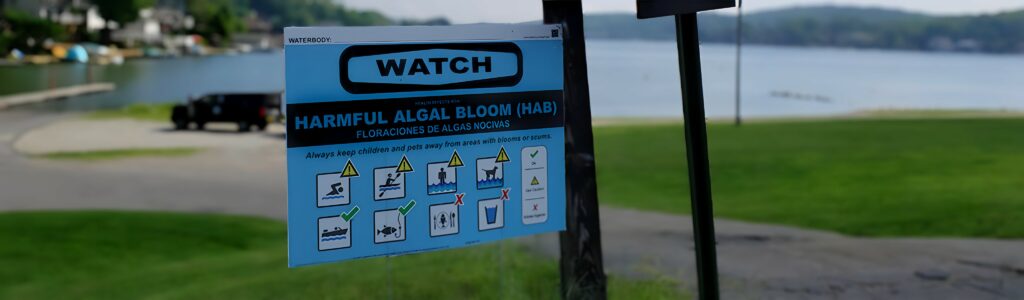 NJDEP| Harmful Algal Blooms | Alert Tiers & Signs
