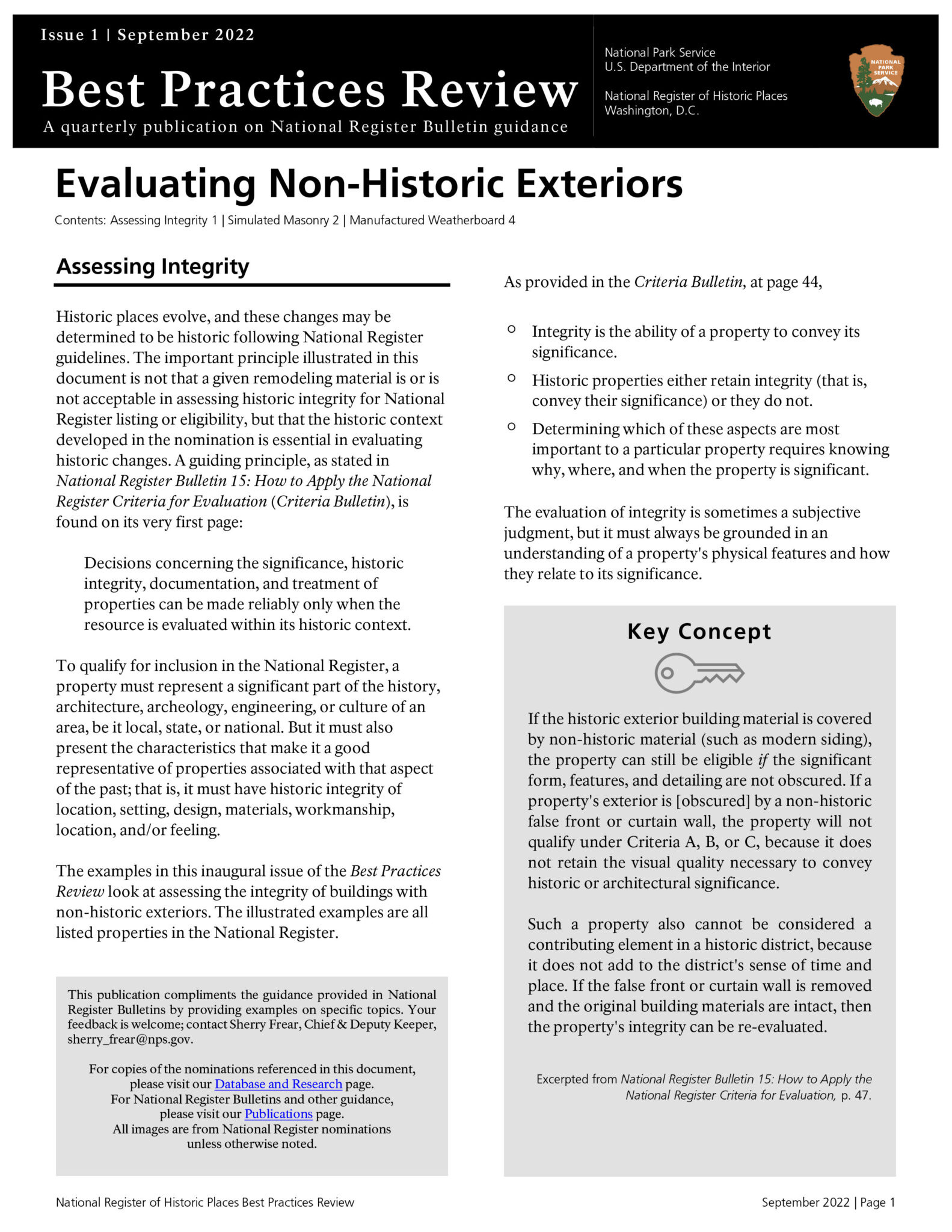 Best Practices Review Issue 1: Evaluating Non-Historic Exteriors | NJ ...