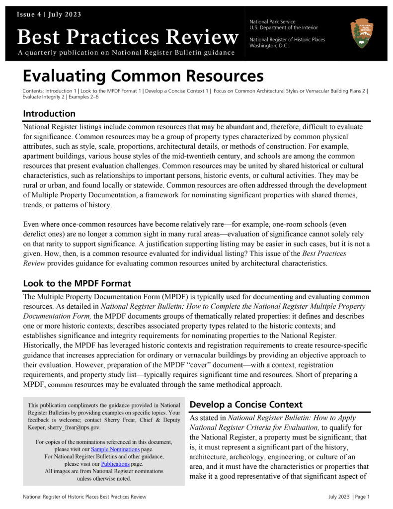 Best Practices Review Issue 4: Evaluating Common Resources | NJ ...