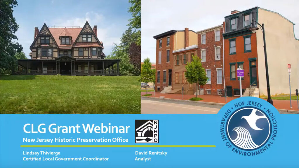 Certified Local Government Grant Webinar 2022 | NJ Historic ...