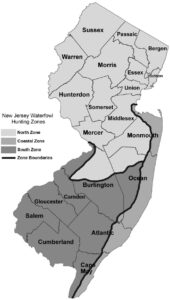 NJDEP| Fish & Wildlife | Migratory Bird Hunting Zones and Closure Areas