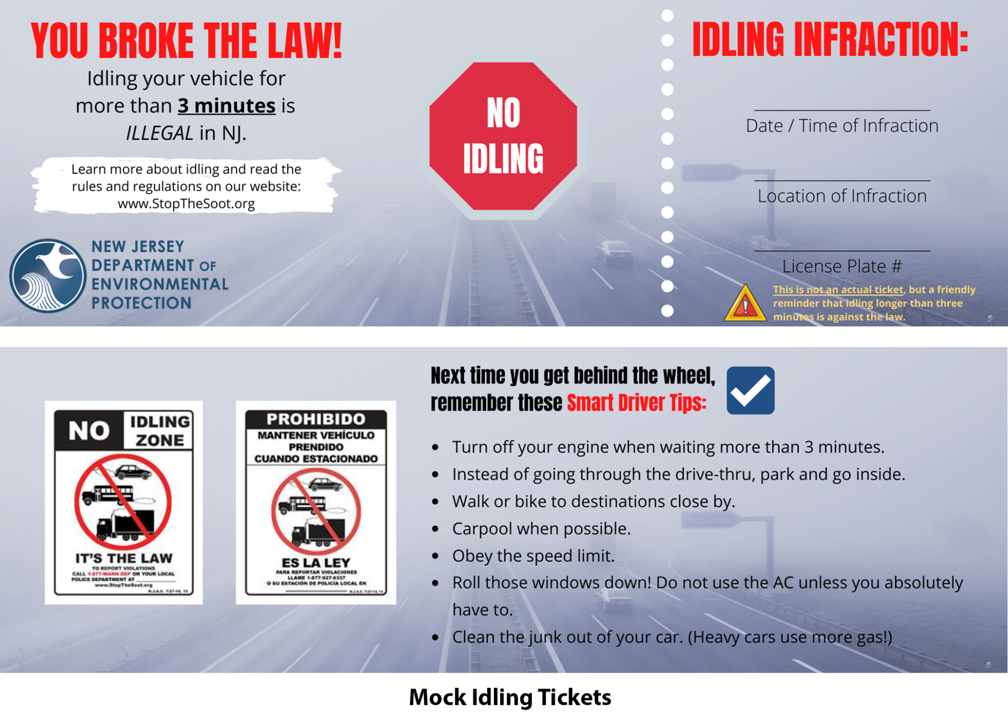 NJDEP| Stop the Soot | Idling What You Can Do