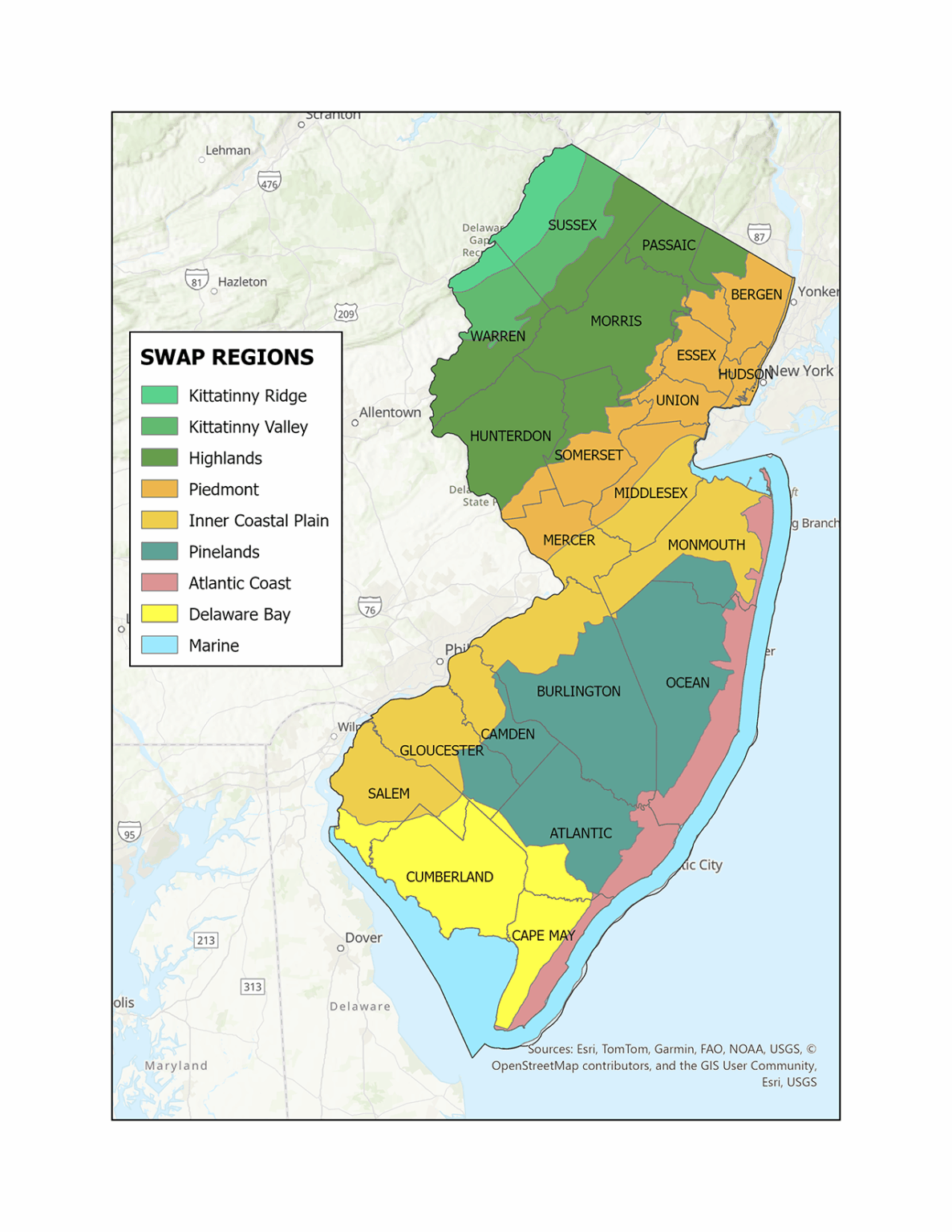 Regions | State Wildlife Action Plan